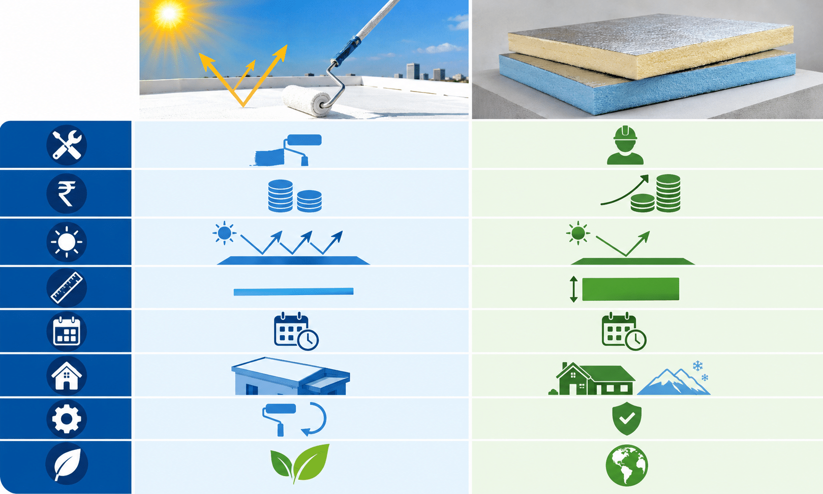 Cool Roof Paint vs. Traditional Insulation Sheets - Cool Roof Paint